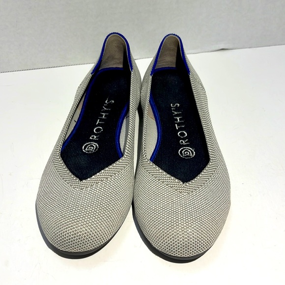 Rothy's | Shoes | Rothys The Flat Flax Birdseye Gray Round Toe Shoes ...